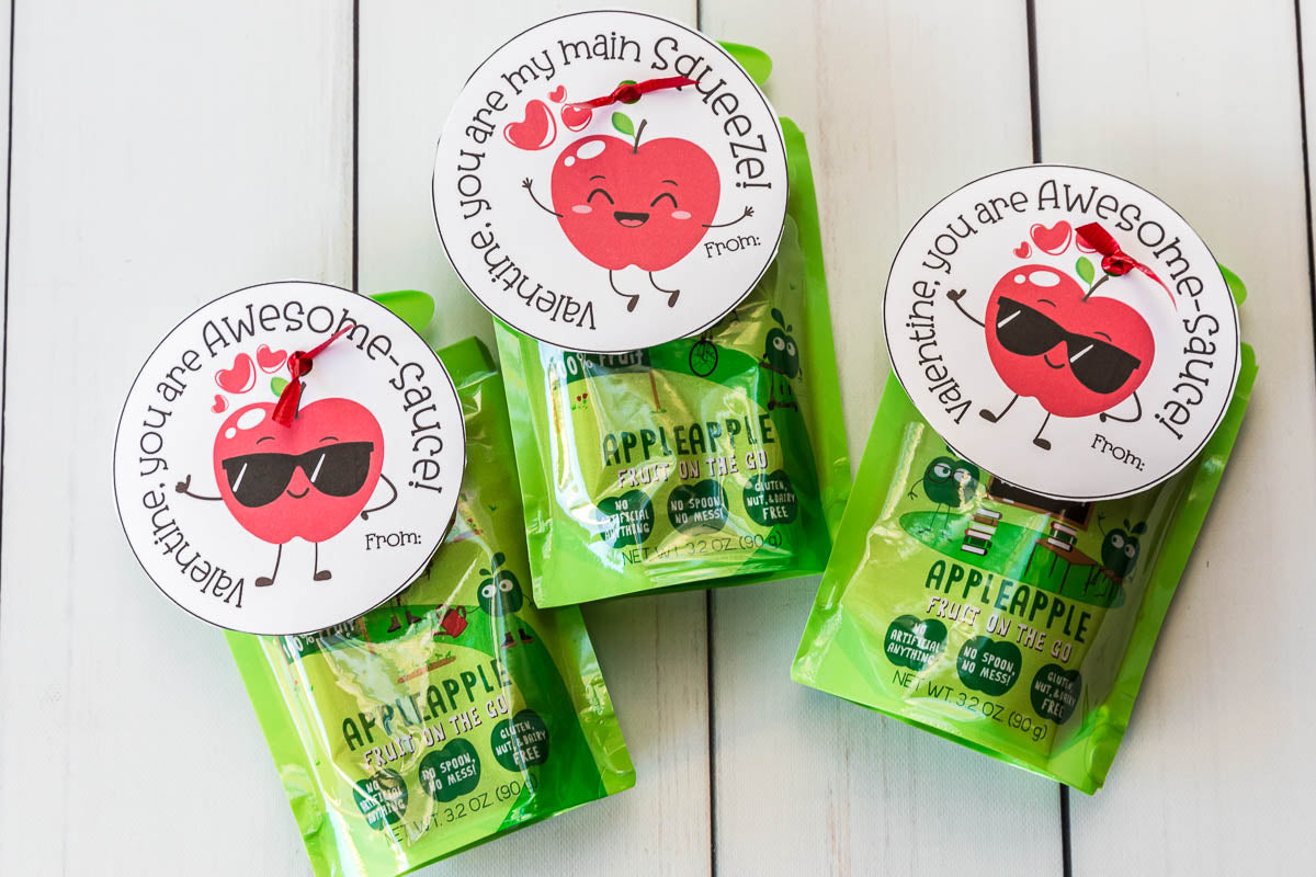 Applesauce Valentine's Printable Tags – modernmomlife