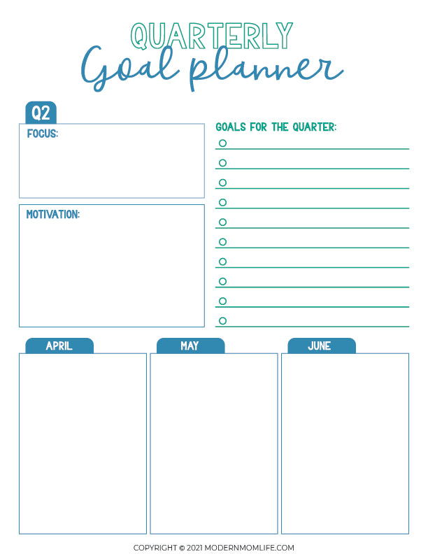 Ultimate Goal Setting Planner – modernmomlife