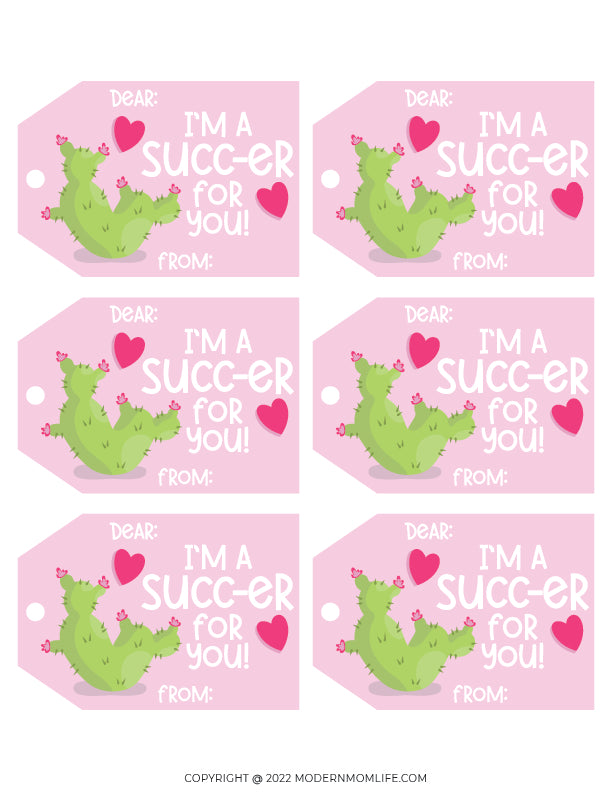 Valentine's Day Succulent Tags – modernmomlife