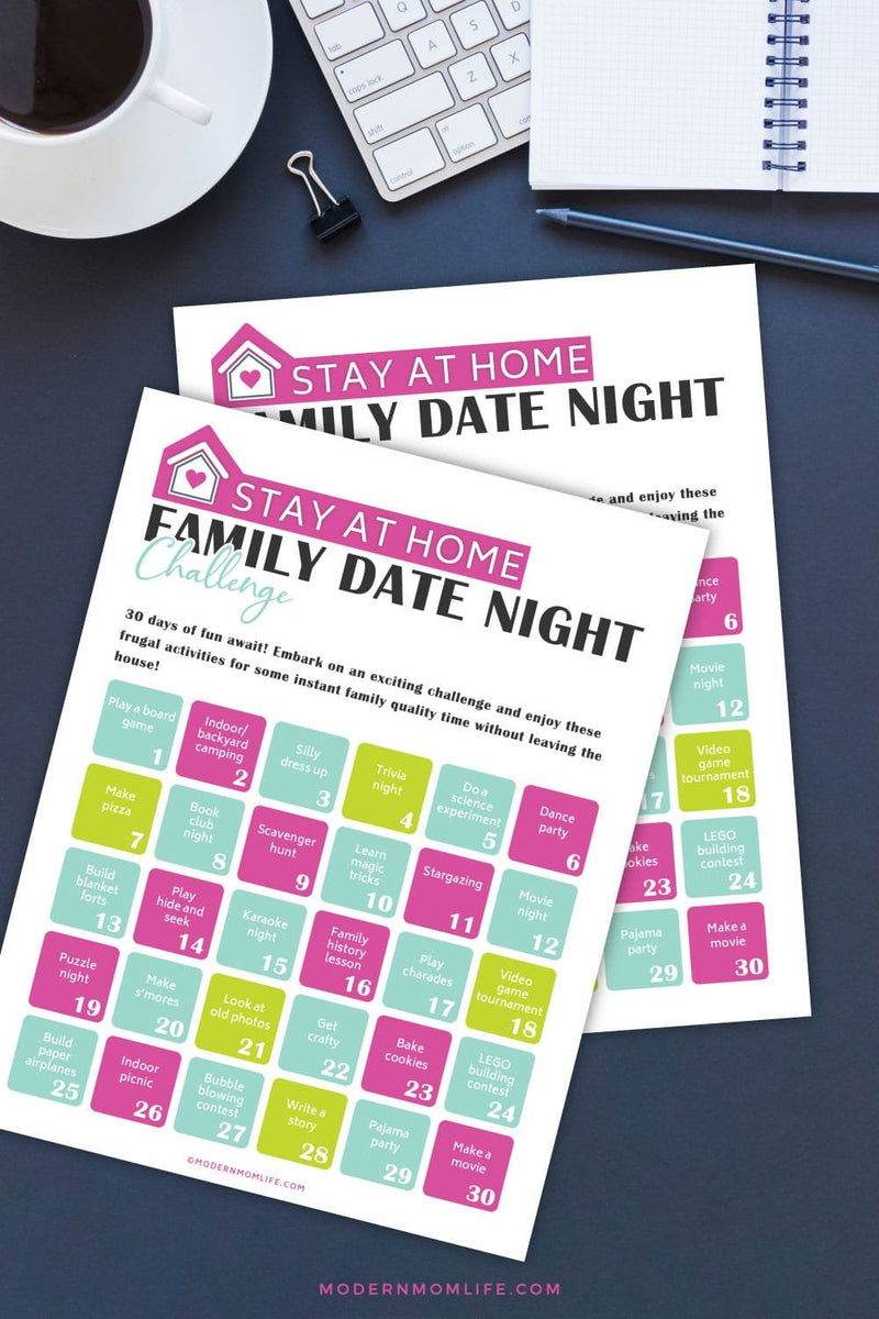 Stay at Home Indoor Activity Calendar for Families – modernmomlife