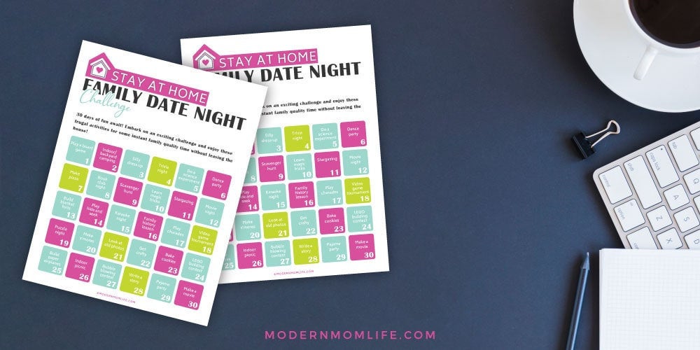 Stay at Home Indoor Activity Calendar for Families – modernmomlife