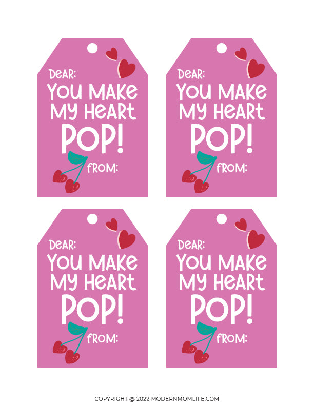 Pop It Valentine's Day Cards – modernmomlife