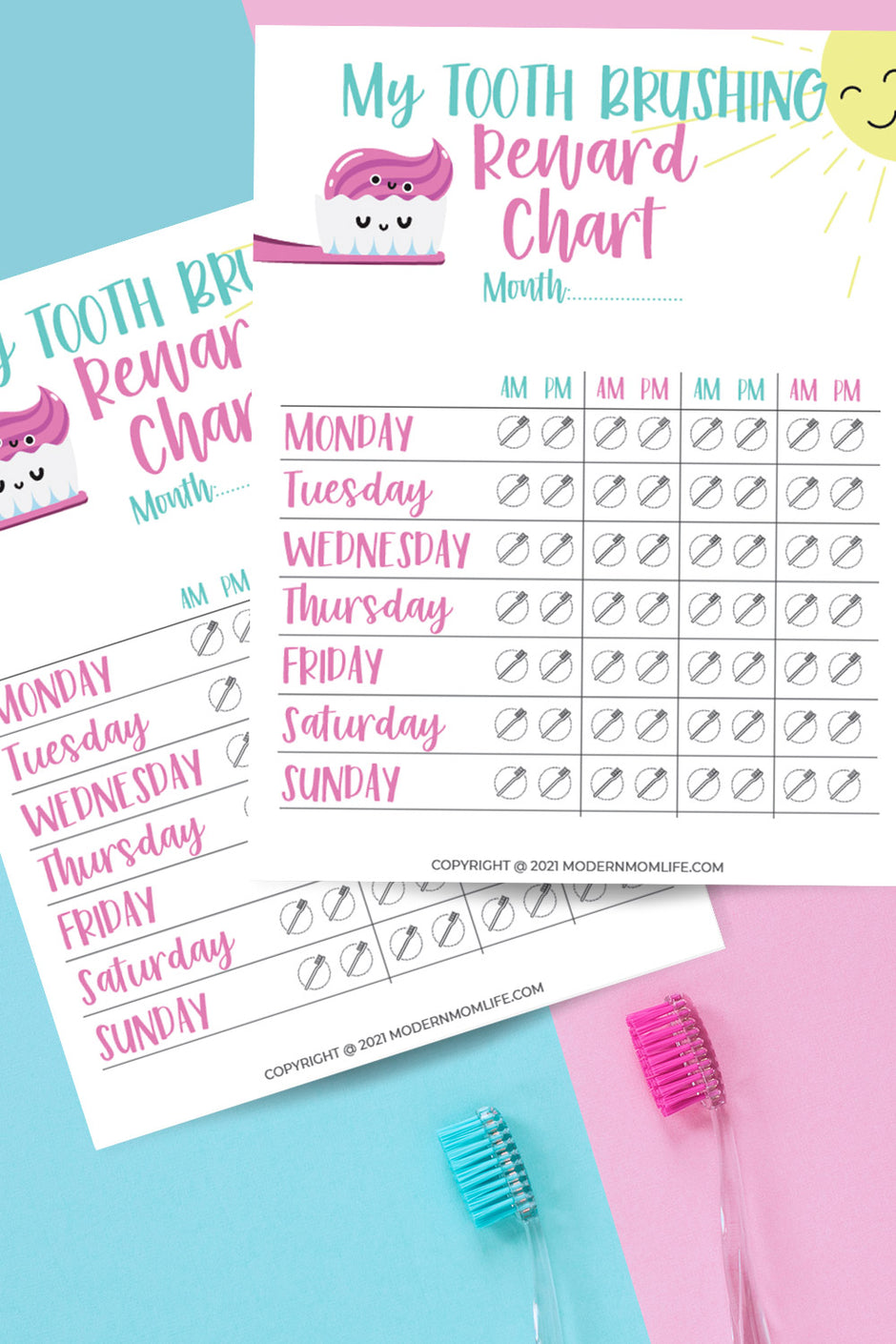 Tooth Brushing Reward Chart – modernmomlife