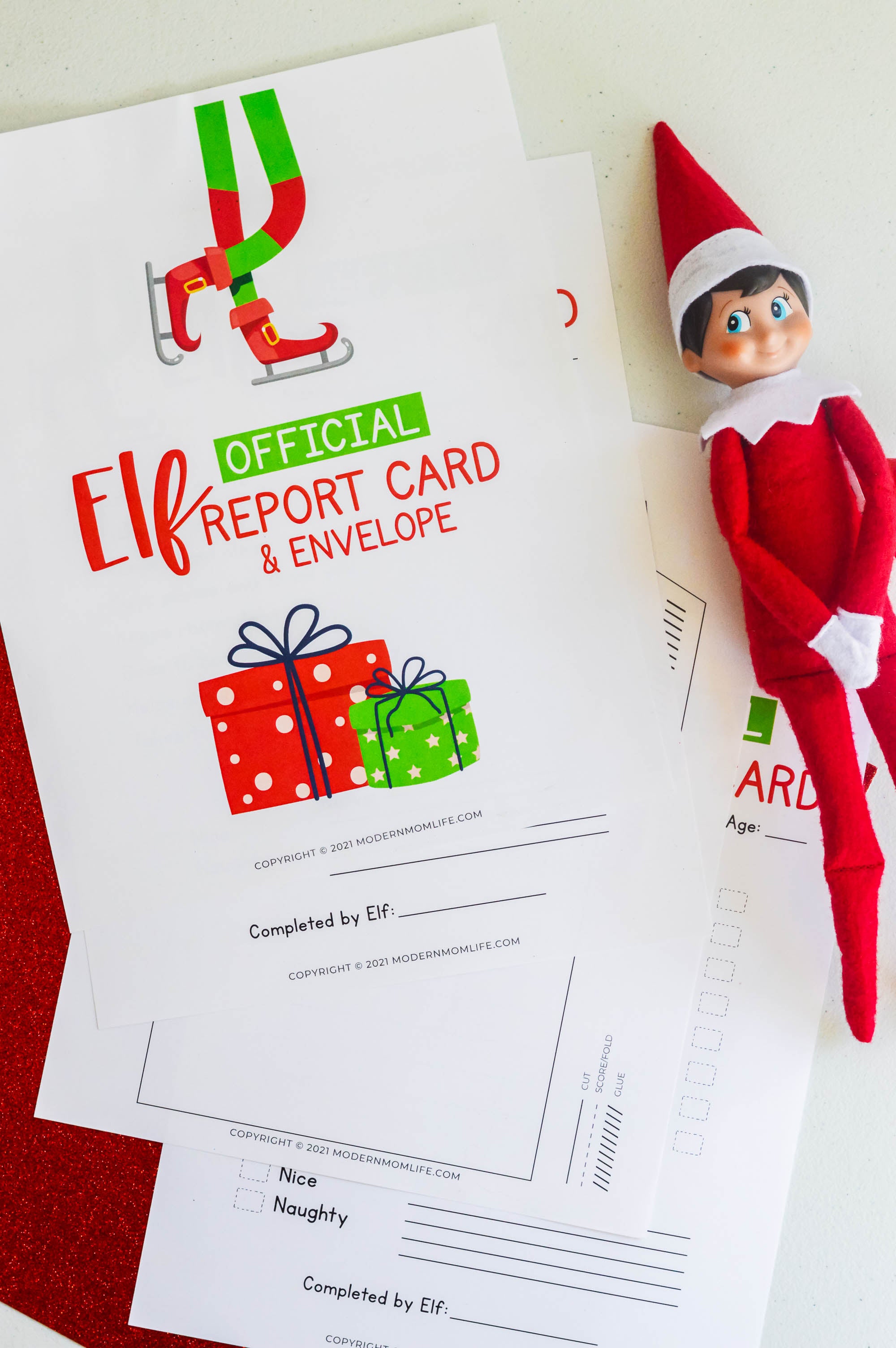 Elf Report Card with envelope bundle – modernmomlife