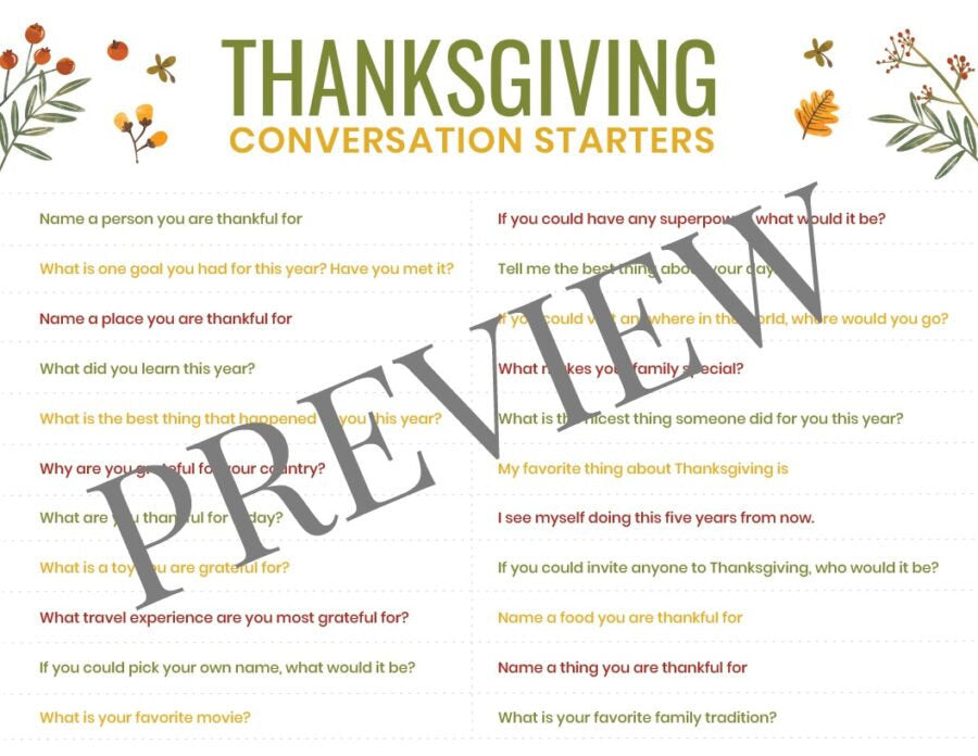 Thanksgiving Conversation Starters – modernmomlife