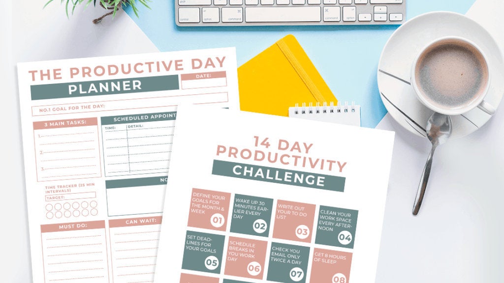 Daily Productivity Planner and Productivity Challenge Calendar ...