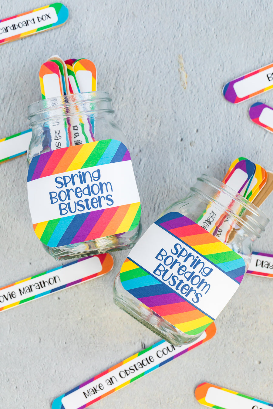 Spring Boredom Buster Jar Printable Labels – modernmomlife